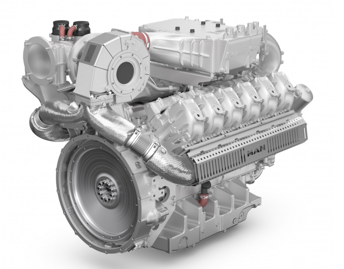 New MAN gas engine offers 44% greater efficiency from just 12 cylinders ...